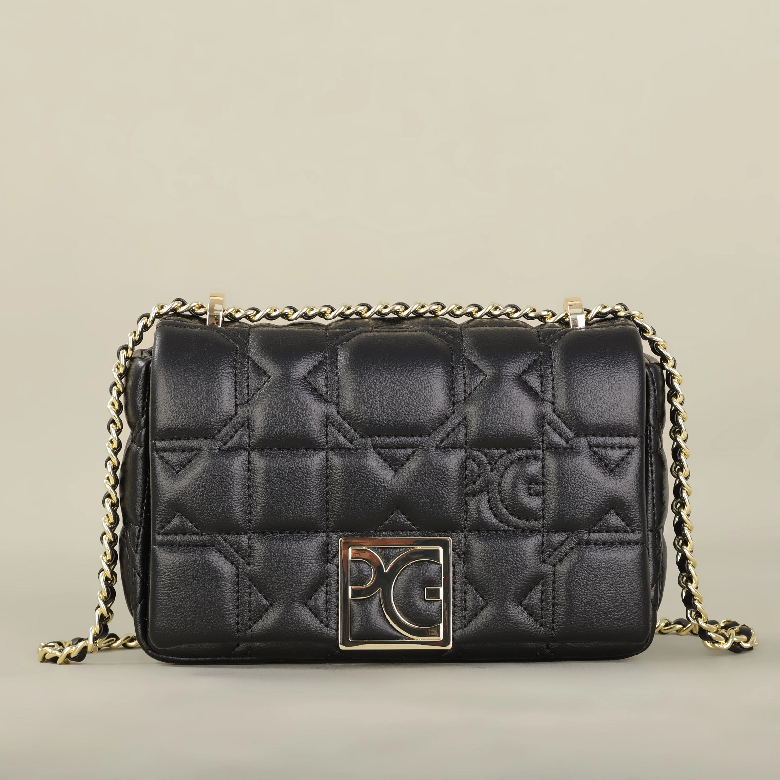 PG Women's Fashion Shoulder Bag Letter PU Material Party ...